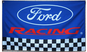 Ford Flag-3x5FT-Checkered Banner-for Saleen-Mustang-Shelby-Cobra-Corti ...