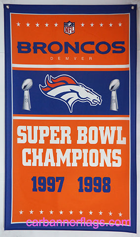 Denver Broncos Flag-3x5FT NFL Bronco Flag Banner-100% polyester-super ...
