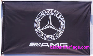 Mercedes Benz Flag-3x5FT Checkered AMG 3M Banner-100% polyester - flagsshop