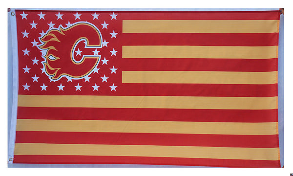 Calgary Flames Flag-3x5FT Banner-100% polyester - flagsshop