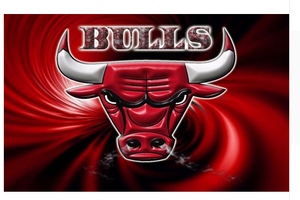 Chicago Bulls Flag-3x5FT Chicago Bull flags Banner-100% polyester ...