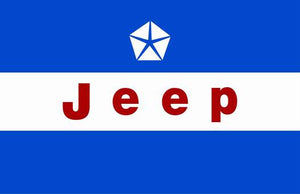 Jeep Flag-3x5 FT-100% polyester Banner-white-green-earth yellow - flagsshop